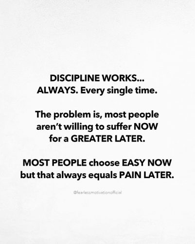 Not Many People Have Discipline... But The Great Ones Do